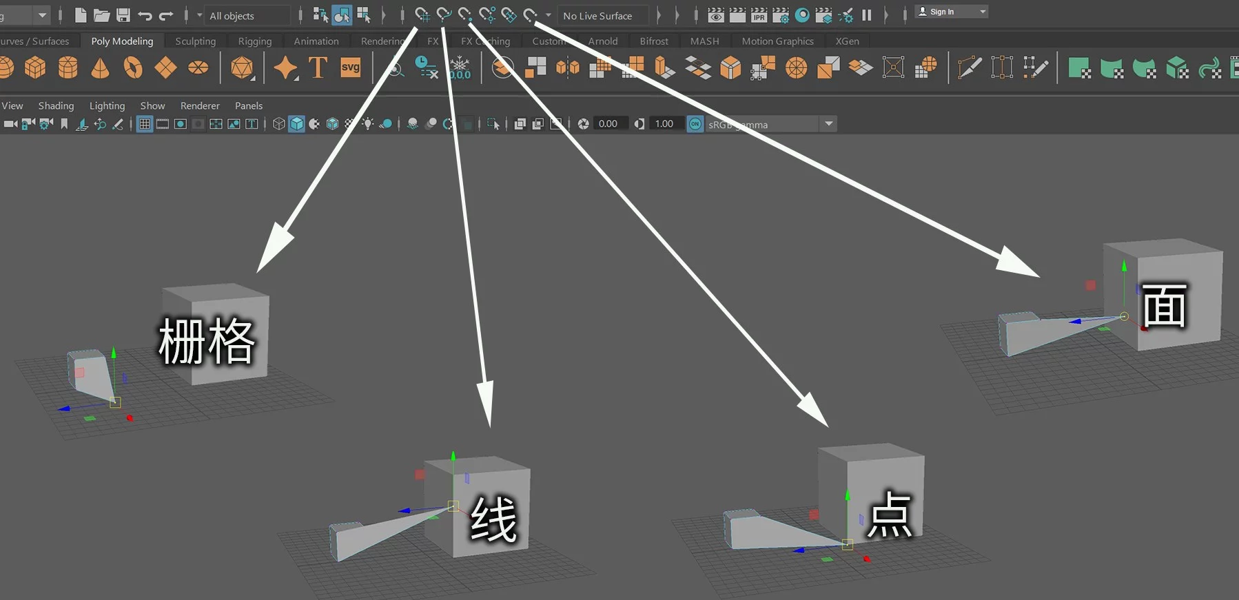 Maya捕捉吸附工具 - 物体对象组件吸附到点线面 - 喵喵动画屋