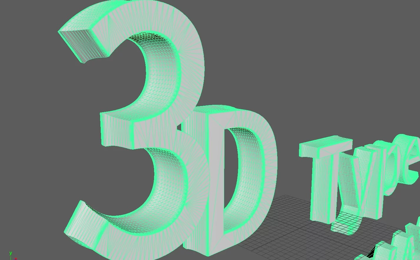 Maya中如何创建多边形文字(3D Type Text)？ - 喵喵动画屋