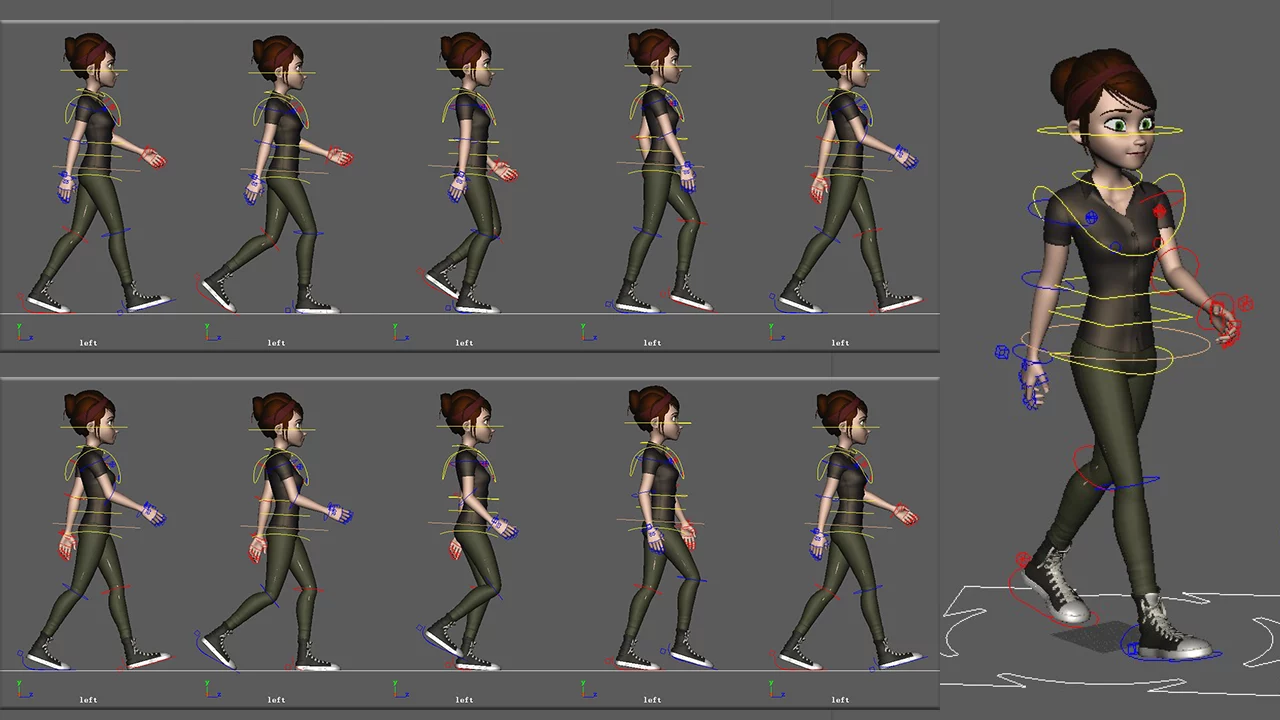 Maya角色走路循环动画教学（Maya Walk Cycle Character Animation Tutorial ） - 喵喵动画屋