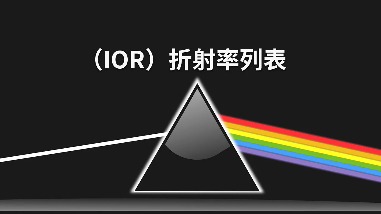 MAYA百种常见材质IOR（折射率）列表 - 喵喵动画屋